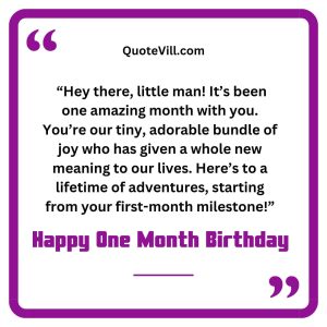 50 Cute One Month Birthday Wishes for Baby Boy