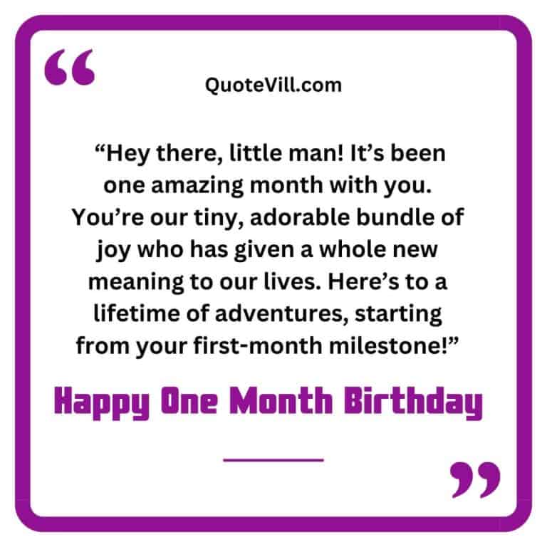 50 Cute One Month Birthday Wishes for Baby Boy