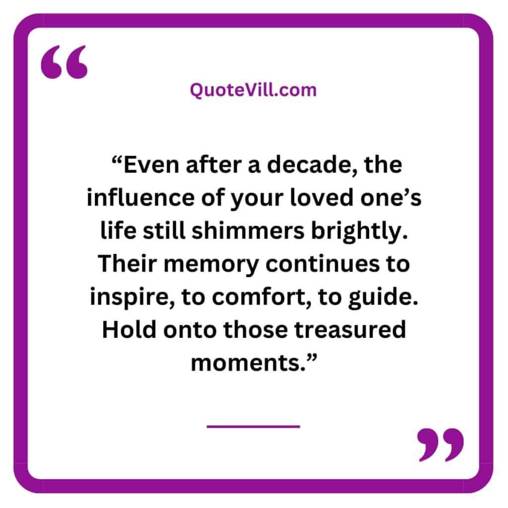 46 Touching 10 Year Death Anniversary Quotes To Remember