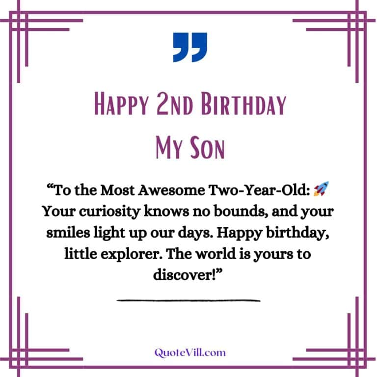80 Sweetest Happy 2nd Birthday Wishes for Son