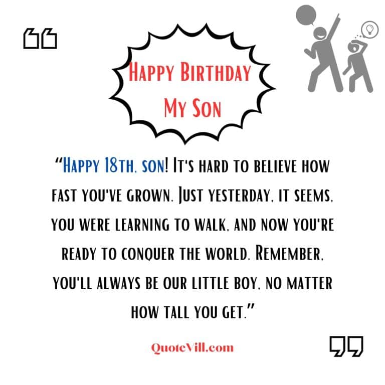 60 Amazing 18th Birthday Wishes For Son