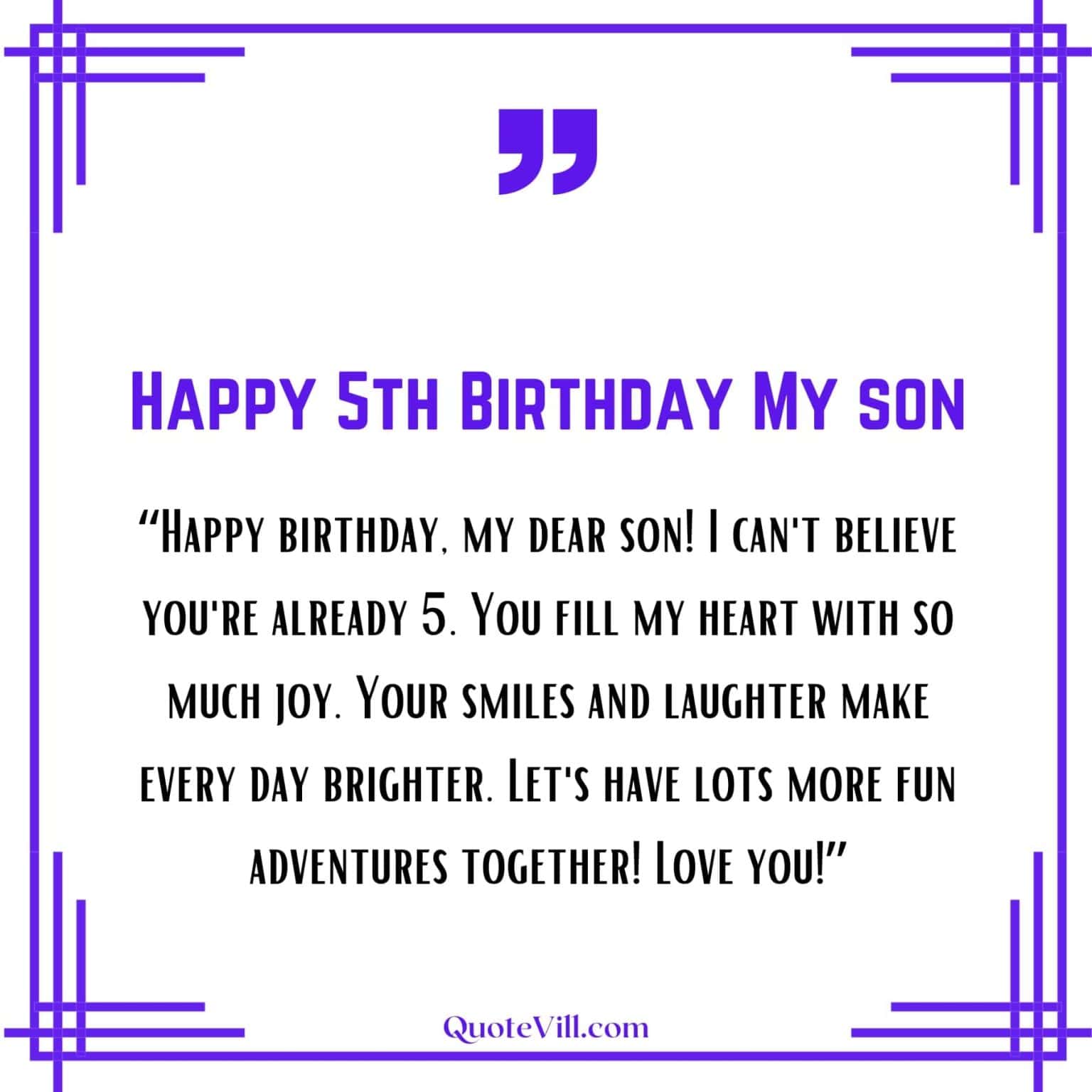 90 Sweetest Happy 5th Birthday Wishes for Boys and Girls
