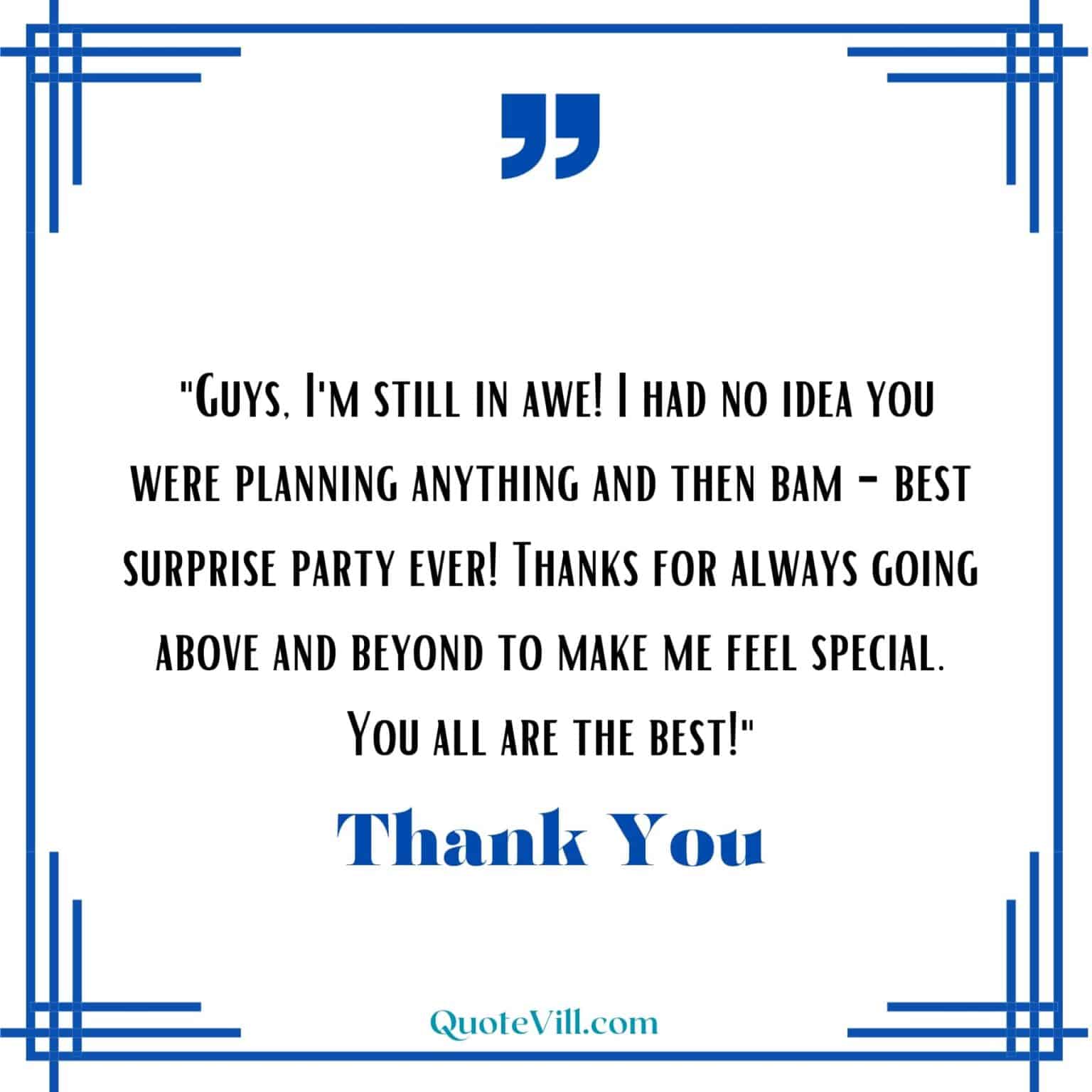 70 Thank You Messages For The Surprise Birthday Party