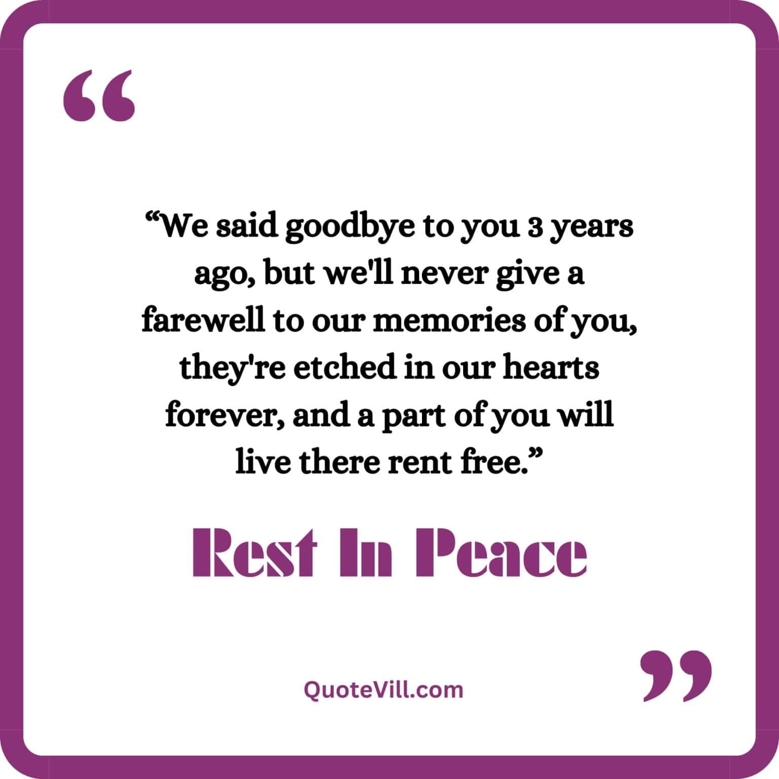 65 Heart-touching 3 year Death Anniversary Quotes To Remember